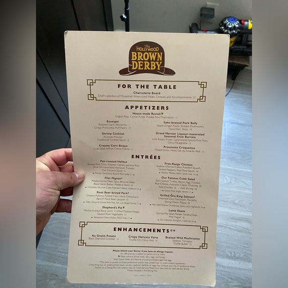 None | Accents | Disney Hollywood Studios The Brown Derby Restaurant ...